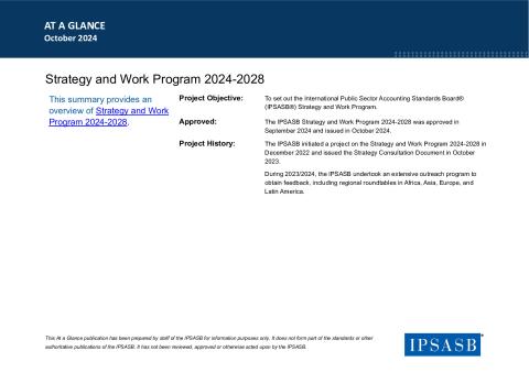 2024-2028 Strategy and Work Program | IPSASB